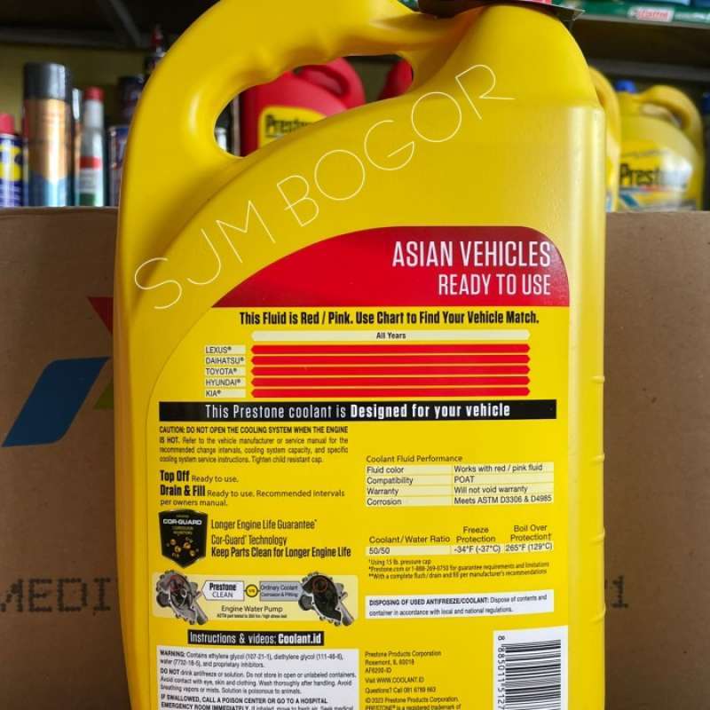 Promo Air radiator prestone antifreeze + coolant (pilih varian merk ...
