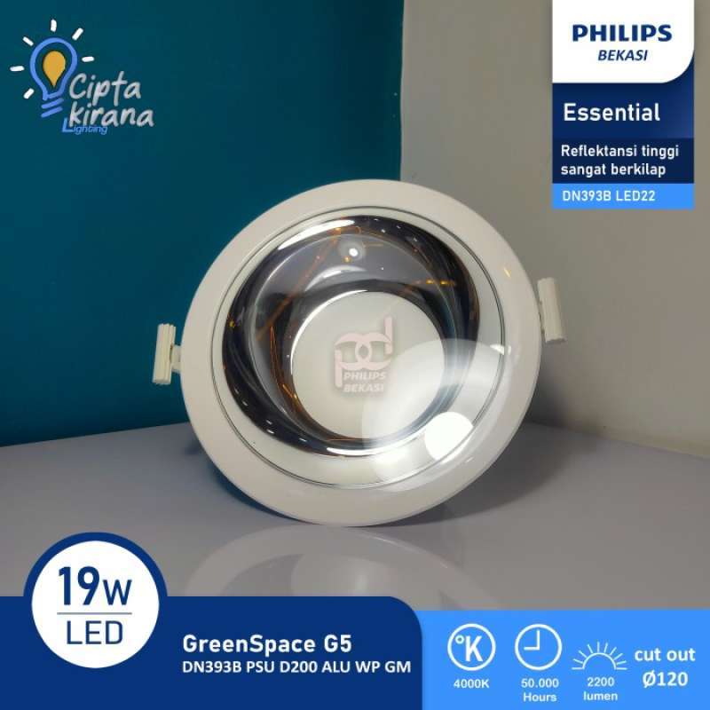 Promo Lampu Downlight Sorot Philips DN393B 19W 840K Putih Diskon 23% di ...