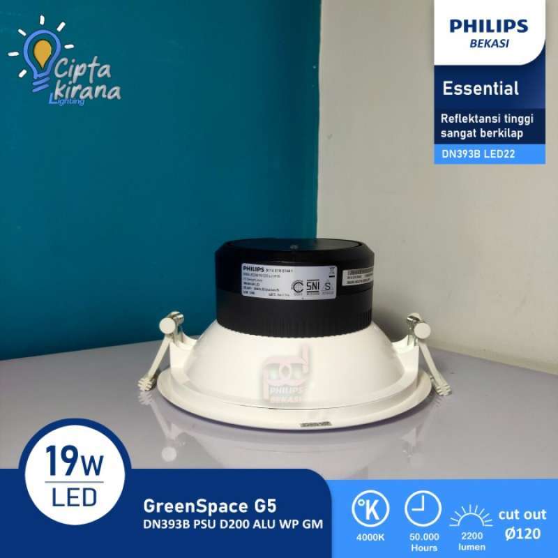 Promo Lampu Downlight Sorot Philips DN393B 19W 840K Putih Diskon 23% di ...