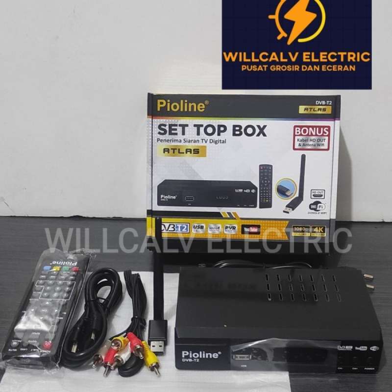 Promo PIOLINE SET TOP BOX DVB-T2 YOUTUBE PLUS HDMI DONGLE WIFI Diskon ...