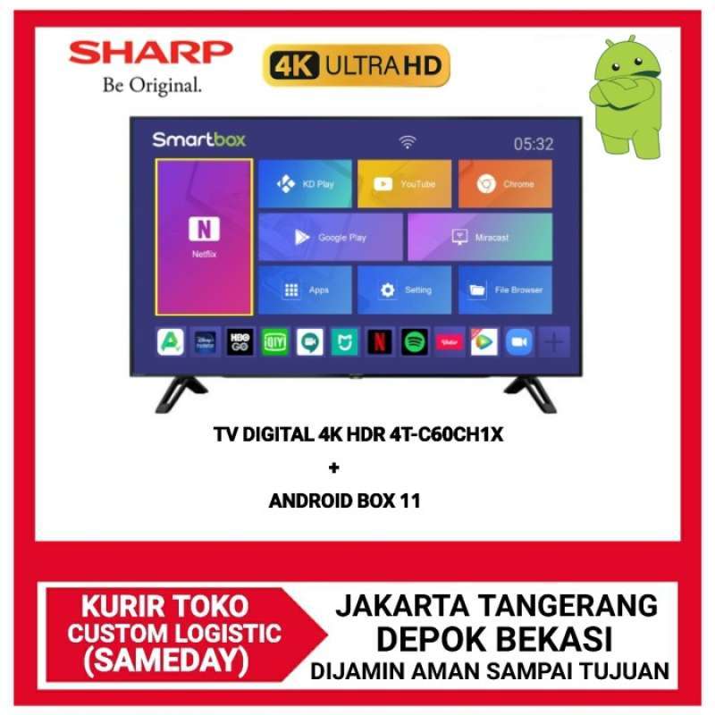 Promo Sharp LED TV 60 Inch 4T-C60CH1X / 4TC60CH1X / 60CH1X AQUOS 4K UHD Diskon 23% di Seller ...