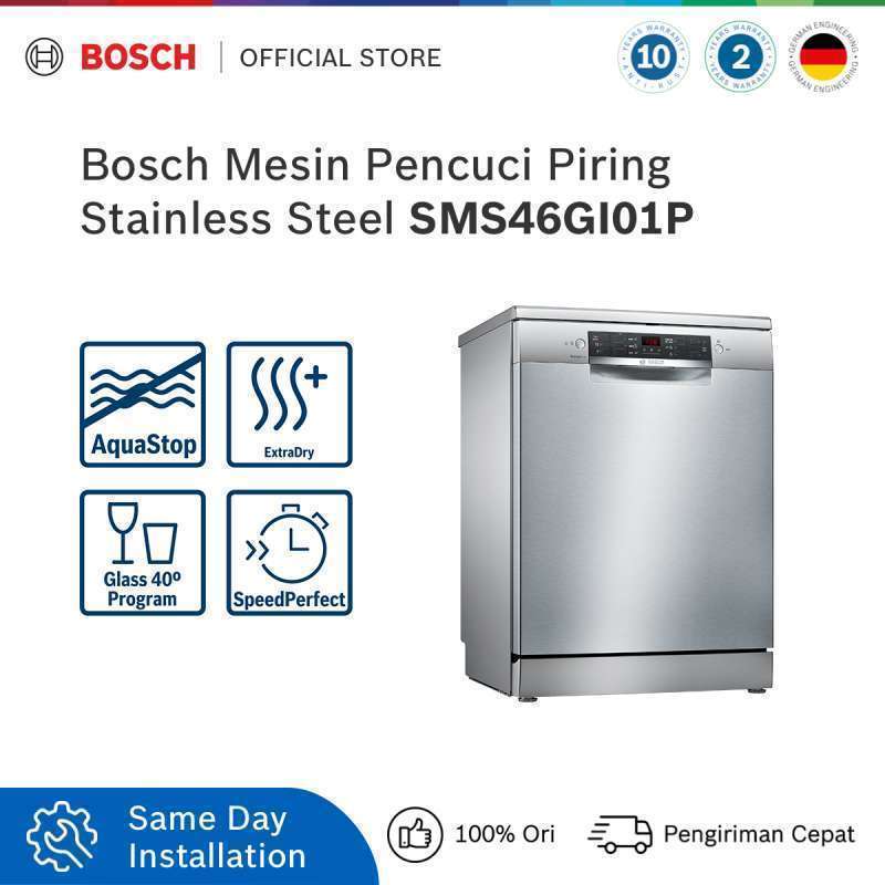 Jual [INTERNAL OFFER] BOSCH Free-standing Dishwasher 60 cm SMS46GI01P ...