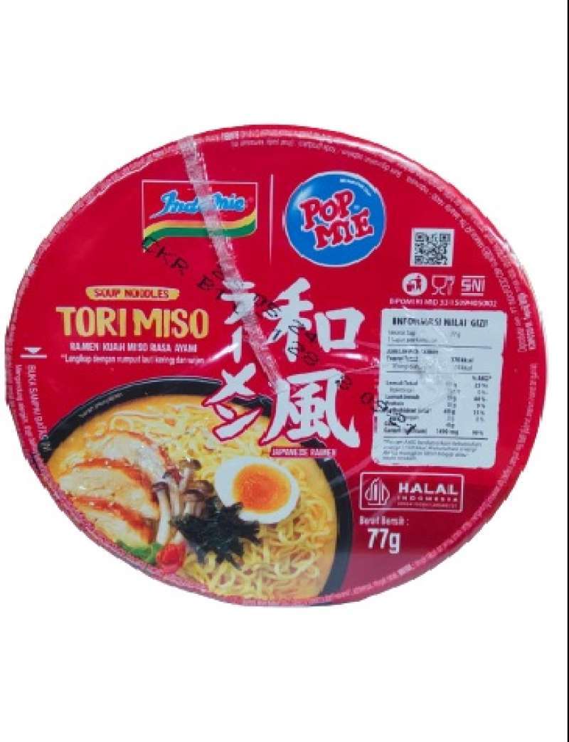 Jual Popmie Tori Miso Ramen 77gr Pop Mie Ala Jepang Satuan Di Seller ...