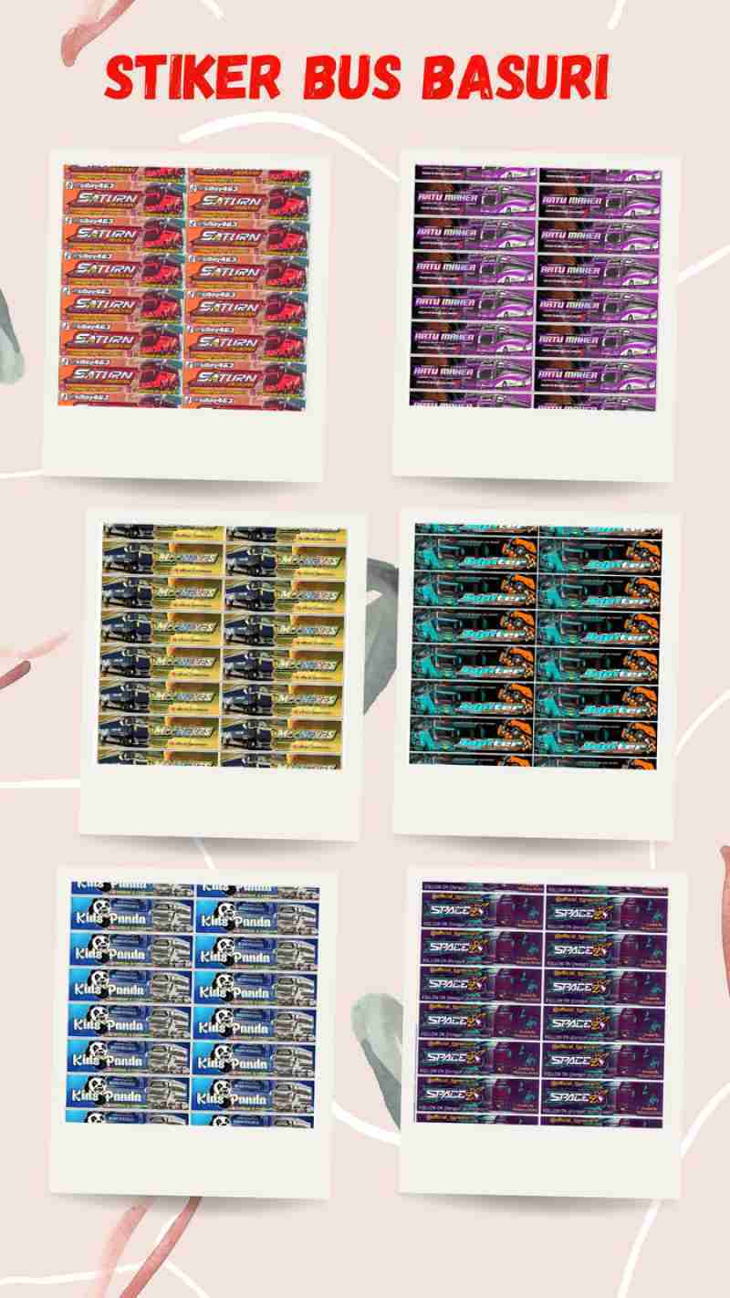 Promo Stiker Bus Basuri Koleksi Terbaru - Tuan Muda Diskon 40% Di ...