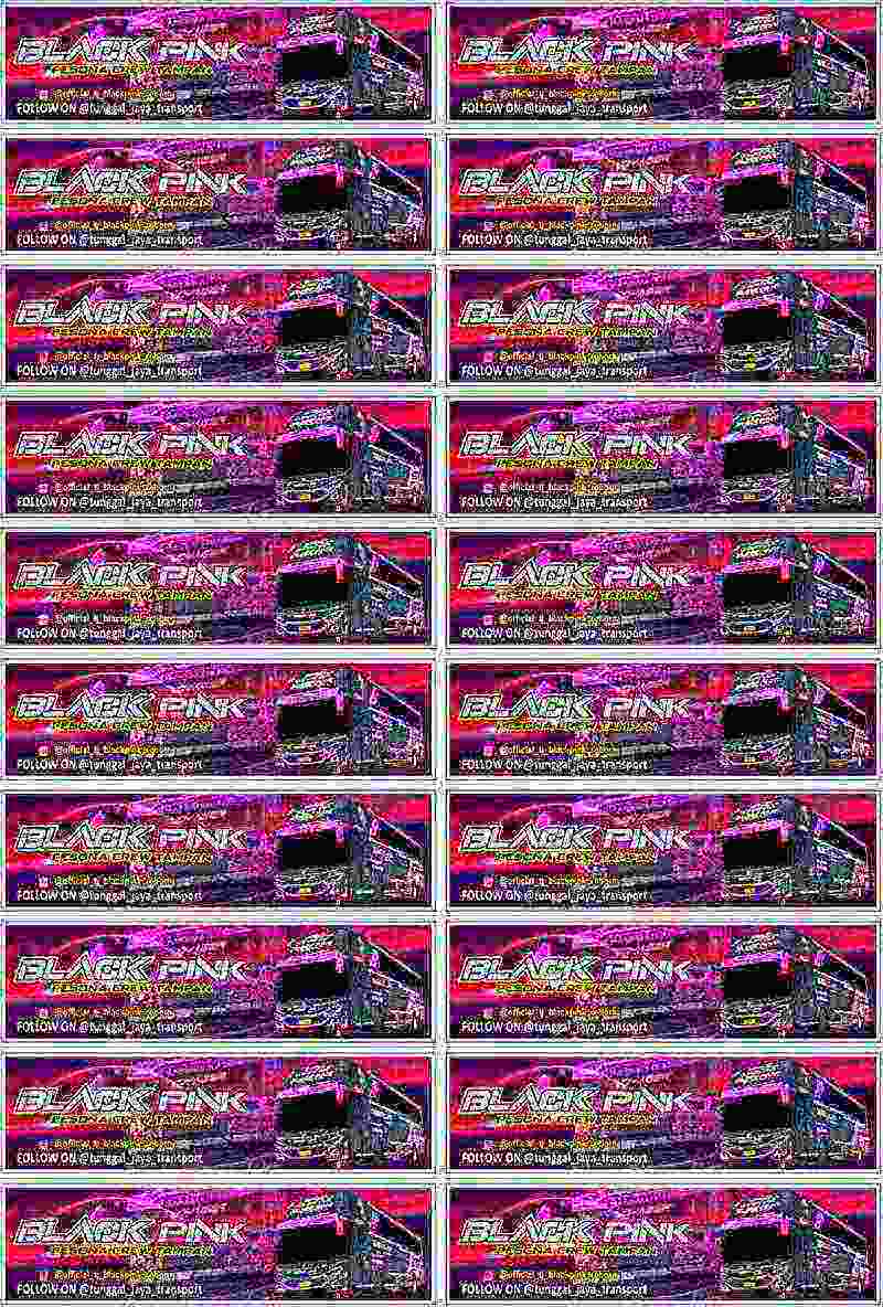 Promo Stiker Bus Basuri Koleksi Terbaru - Black Pink Diskon 40% Di ...