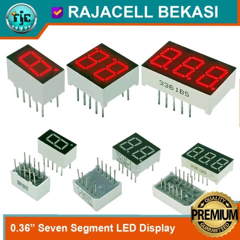 Jual Seven Segment Display 0.36 1 2 3 Digit 7-Segment Led Digital Tube ...