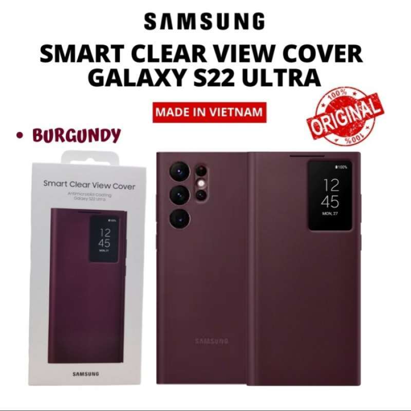 Promo Case casing samsung galaxy S22 ultra smart Clear View hard ...