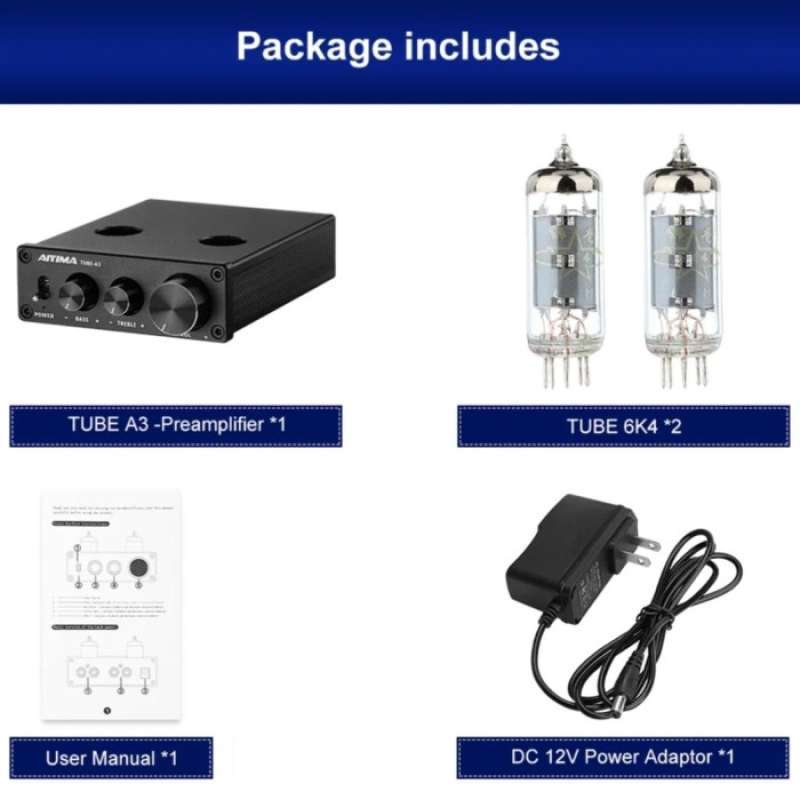 Promo Aiyima Tube-A3 Tube Preamp With Bass & Treble Adjustment Rca ...