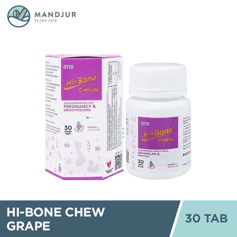 Jual Hi-bone Chew Grape 30 Tablet - Suplemen Ibu Hamil Dan Menyusui Di ...