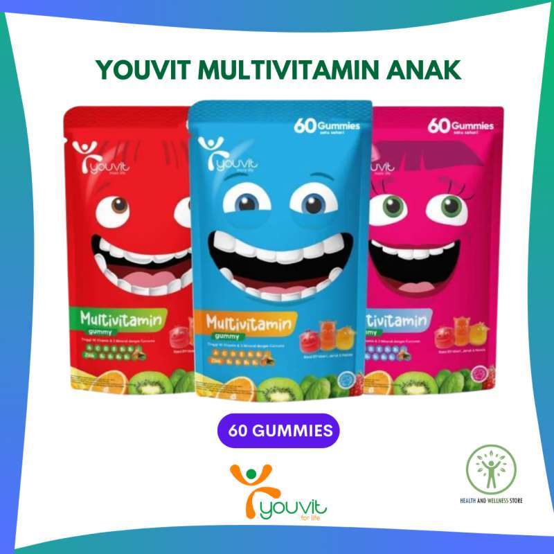 Jual YOUVIT MULTIVITAMIN ANAK YOU VIT 60 GUMMY TABLET MULTIVITAMIN KIDS ...