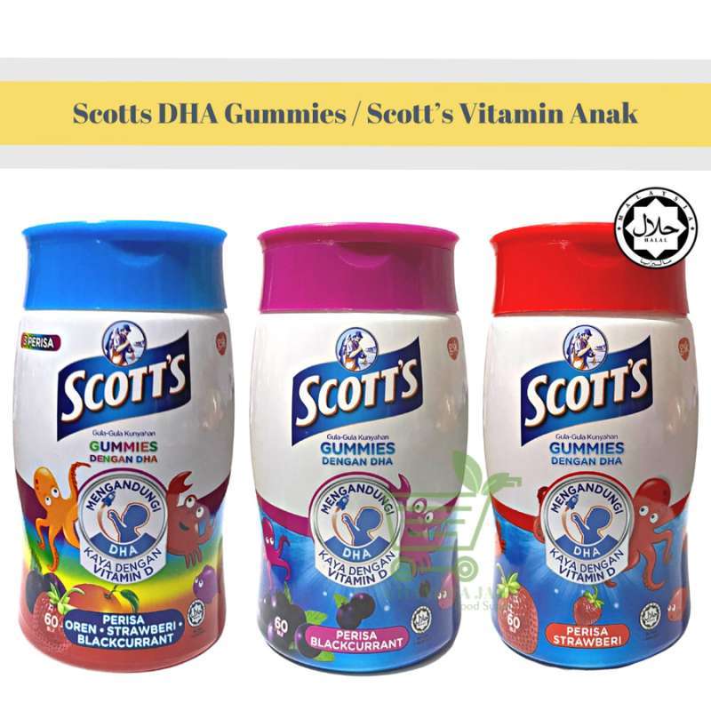 Jual Scotts DHA Gummies / Scott’s Vitamin Anak 60biji Original Malaysia ...
