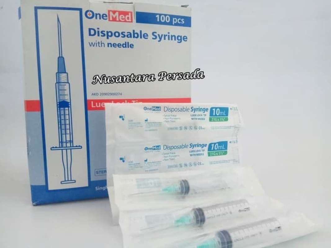Promo Disposable Syringe With Needle One Med 10cc Onemed 10 Ml Box ...
