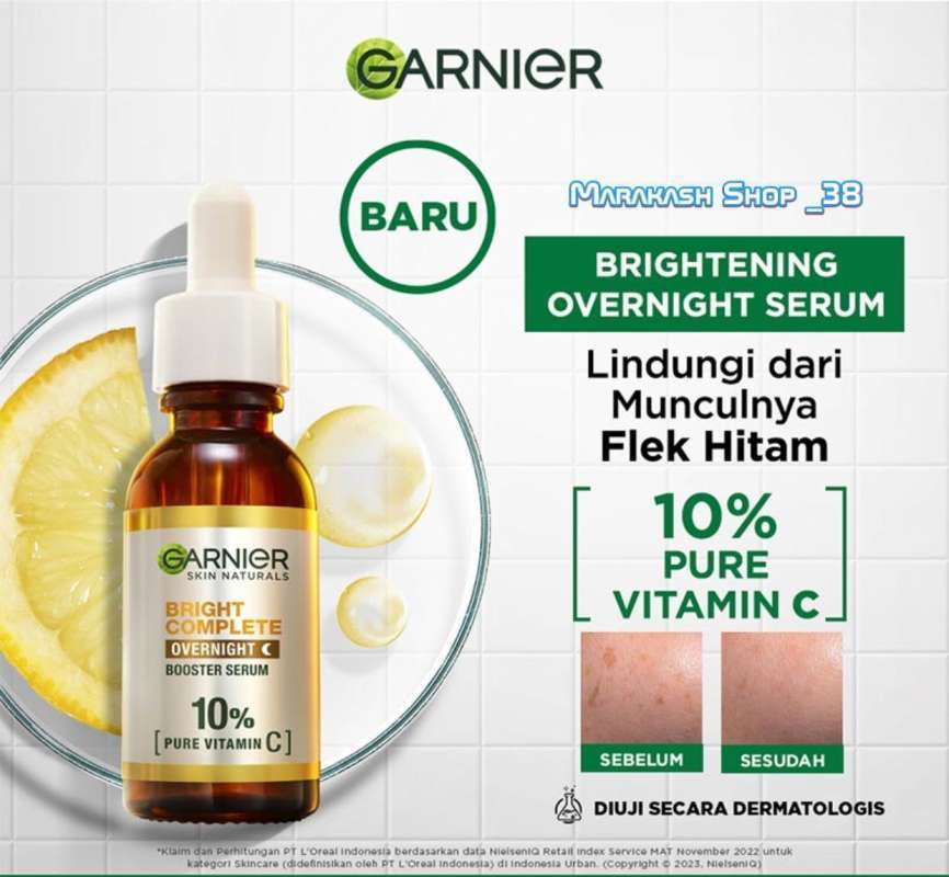 Garnier Bright Complete Overnight Vitamin C Serum Lengkap Harga Terbaru ...