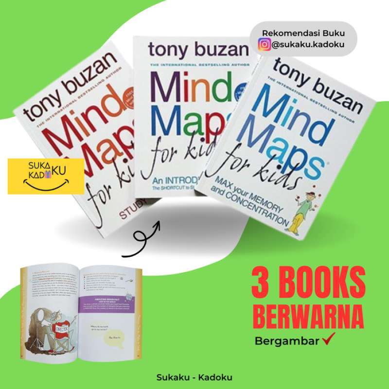 Promo MIND MAPS Book Set Tony Buzan for Kids Buku Edukasi untuk Anak ...