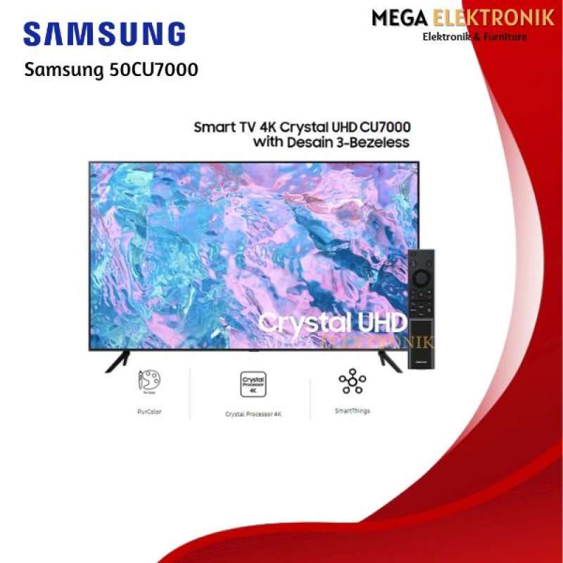 Promo Samsung 50CU7000 4K Crystal UHD Smart Digital Tv/ UA50CU7000 ...