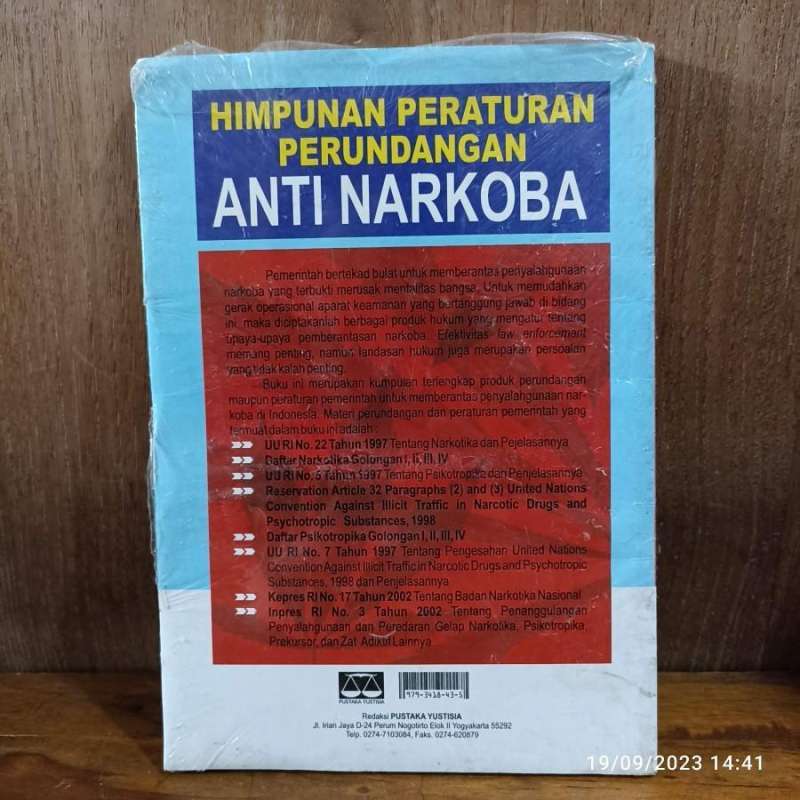 Jual buku himpunan peraturan perundangan anti nar koba di Seller e-book-e - Tanjung Karang, Kab ...
