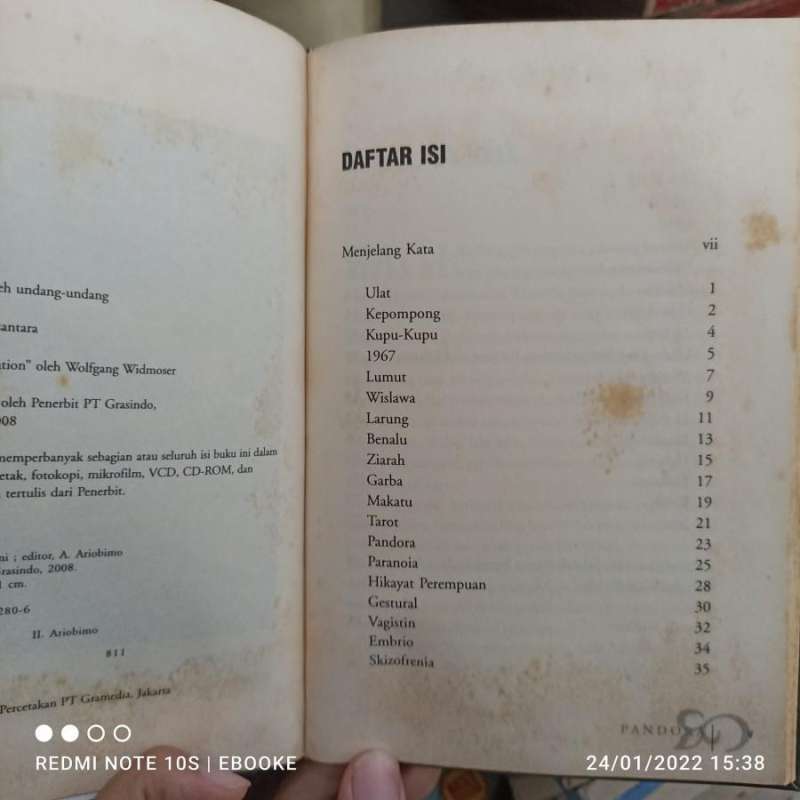 Jual kumpulan puisi Pandora Oka Rusmini hard cover 86 halaman di Seller ...