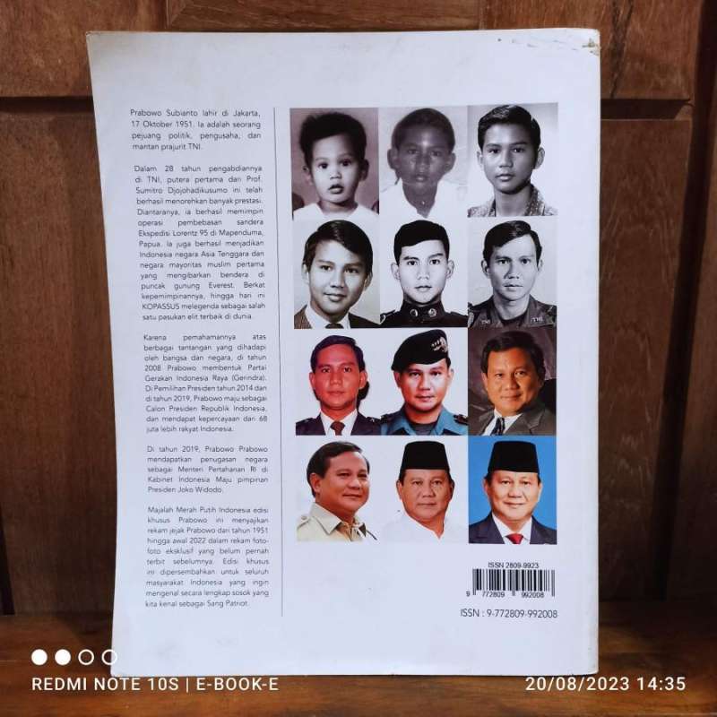 Jual Majalah merah putih edisi khusus Prabowo rekam foto sang patriot 178 h di Seller e-book-e ...