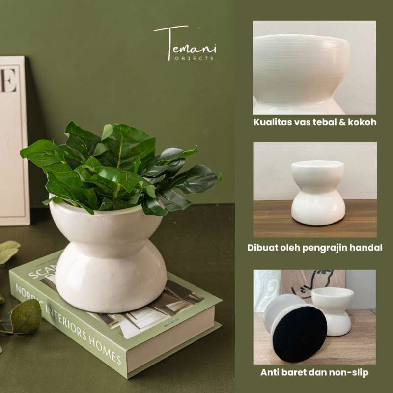Jual Fara Vase - Vase Bunga Putih / Dekorasi Bunga Estetik/ Nordic Vase ...