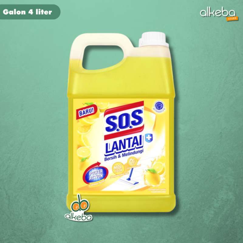Promo SOS Floor cleaner 4 liter lemon twist sabun cuci lantai Diskon 33 ...