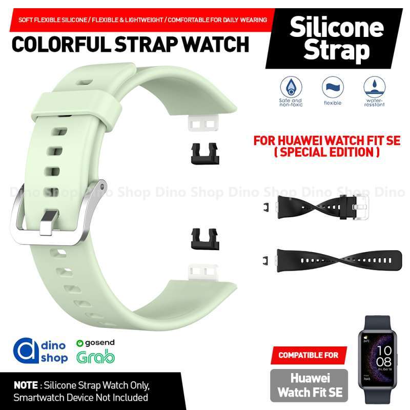Jual Silicone Strap Watch Tali Jam Rubber For Huawei Watch Fit Se B39 ...
