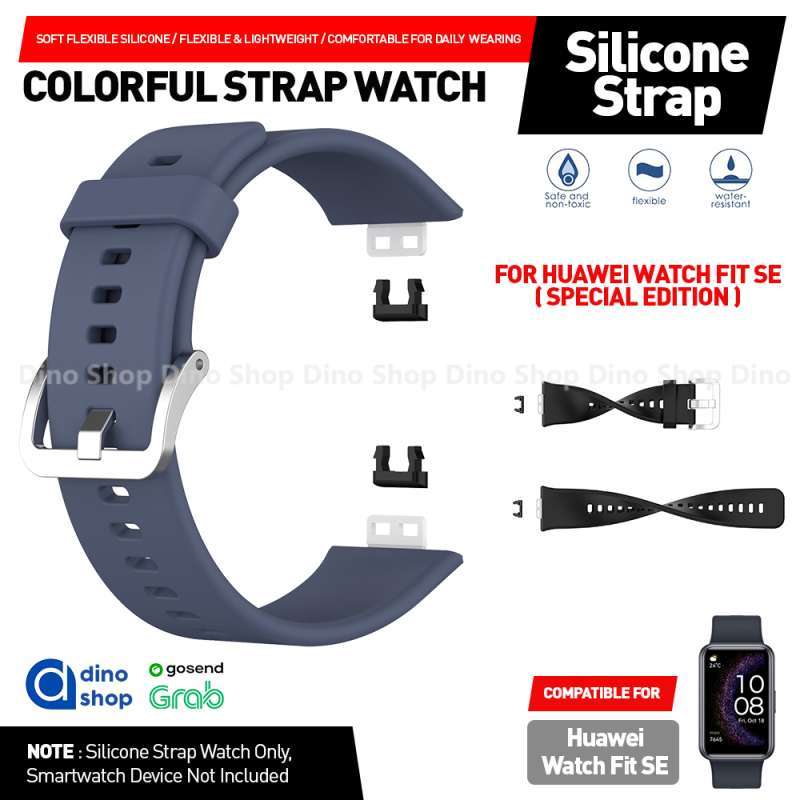 Jual Silicone Strap Watch Tali Jam Rubber For Huawei Watch Fit Se B39 ...