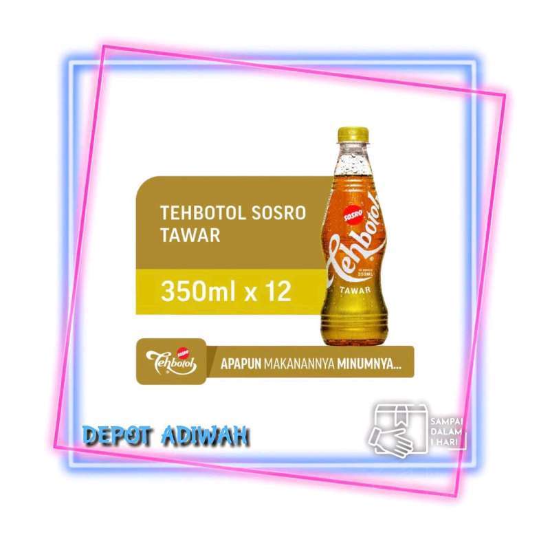 Jual Teh Botol Sosro pet 350ml per karton (isi 24 pcs) di Seller Depot Adiwah - La' latang, Kota ...