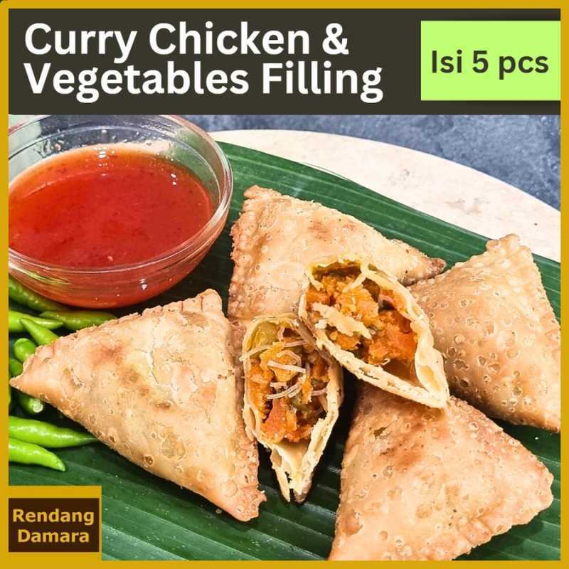 Jual Frozen Samosa Ayam Sayuran Spicy Curry Snack Beku Rendang Damara ...