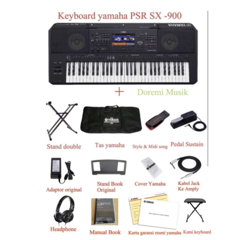 Promo Paket Keyboard Yamaha Psr Sx-900 Diskon 23% Di Seller Biabia ...