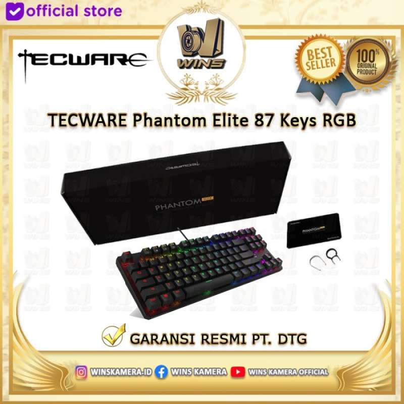 Promo TECWARE Phantom Elite 87 Keys RGB GATERON Mechanical Gaming ...