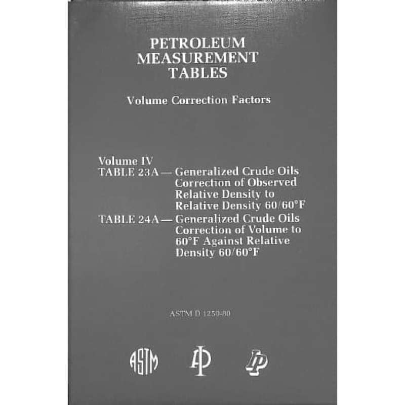 Promo Buku ASTM Petroleum Measurement Tables Volume IV - Table 23A 24A ...