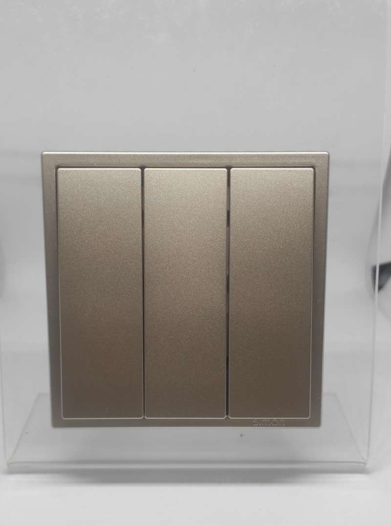 Promo Simon I7 Champagne Saklar Triple 3 Gang 1 Way Switch Diskon 23% ...