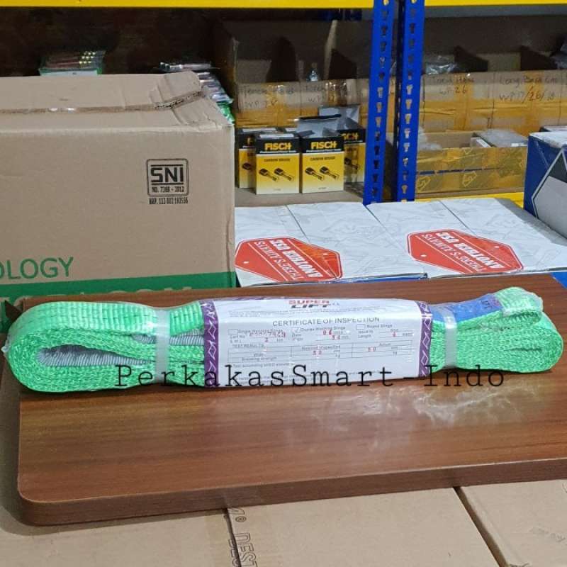 Promo LIFT webbing sling 2ton x 4meter/webing tali ikat angkat barang ...