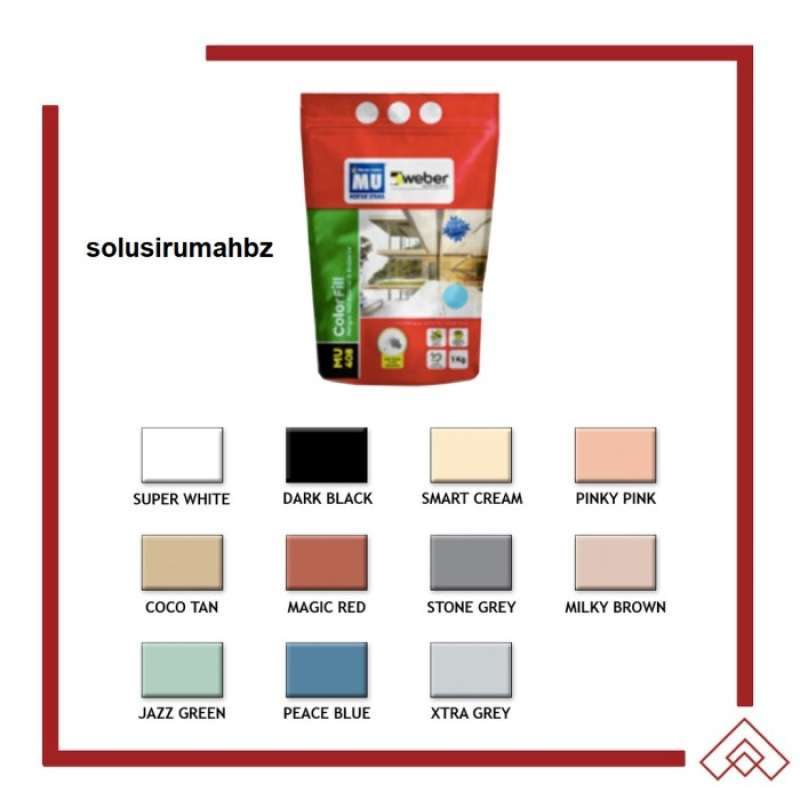 Jual semen warna 1kg pack plastik bagus mu sika mort colorfill nat ...