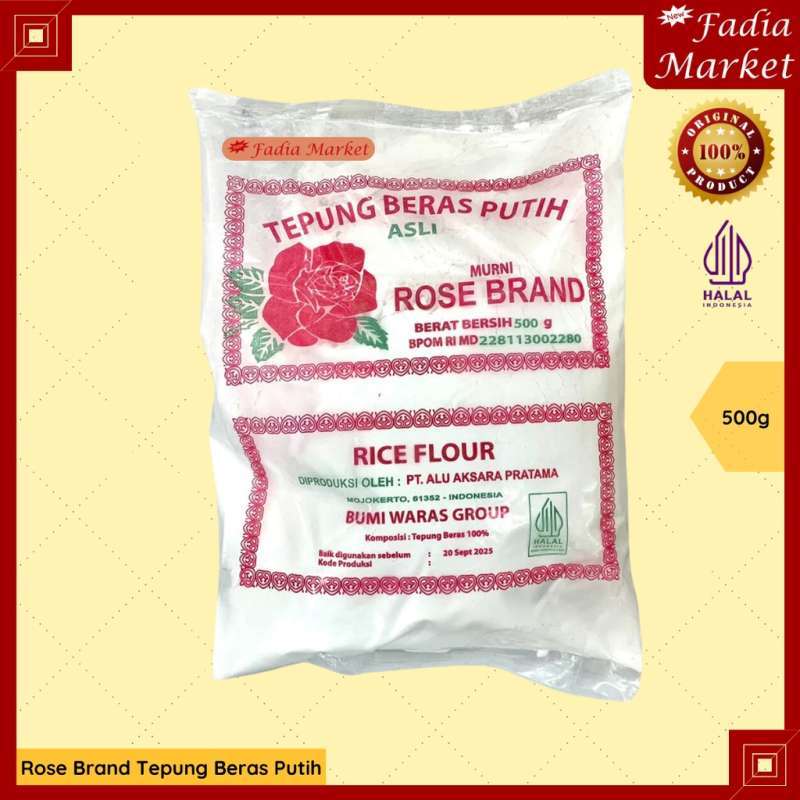 Jual Rose Brand Rice Flour Tepung Beras Putih Asli 500g di Seller New ...