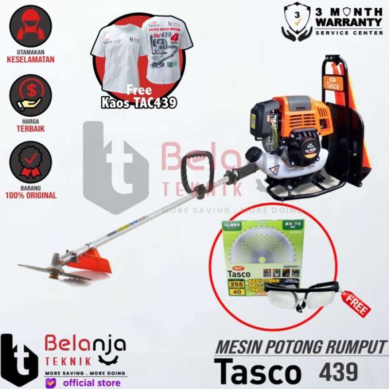 Promo Mesin Potong Rumput Gendong Tasco 439 Brush Cutter Gasoline TAC439 4 T Diskon 23% di ...