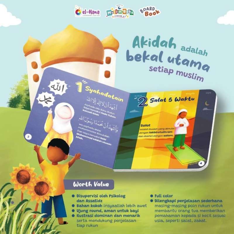 Jual Buku Anak Muslim Baby Starter Kit | 5 Rukun Islam 6 Rukun Iman ...