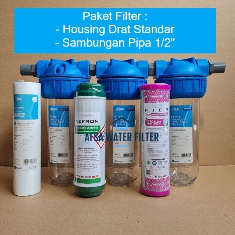 Promo Paket Filter Air Sumur Kandungan Besi Tinggi 3 Tahap PRO Series ...