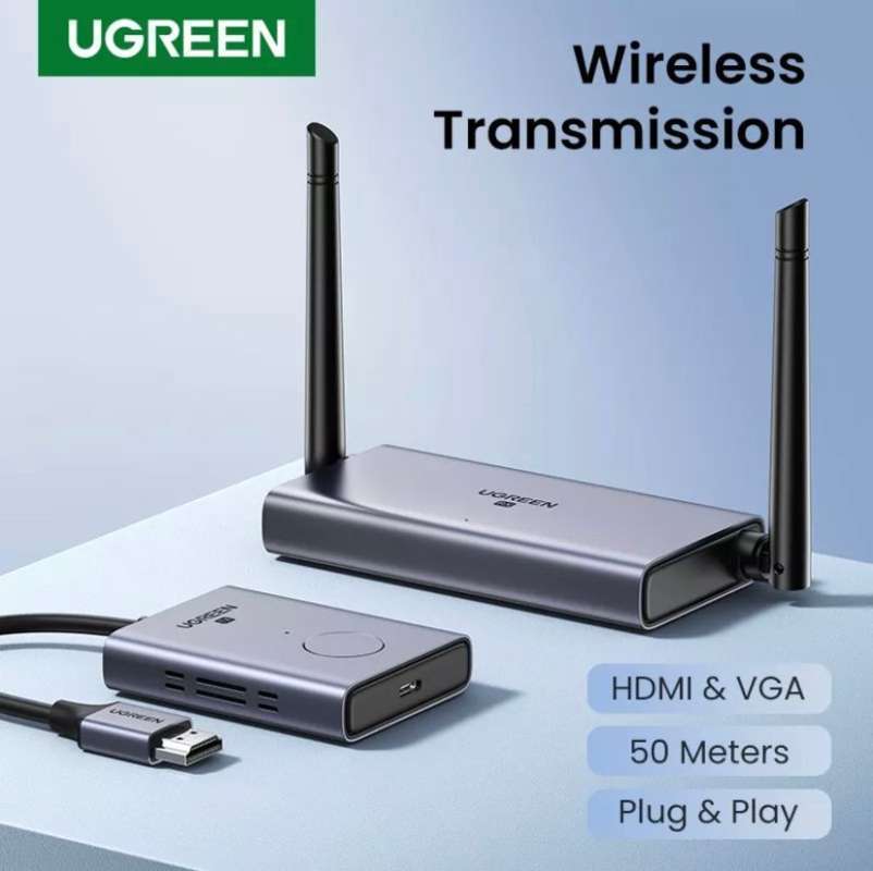Jual Ugreen 50633A Wireless HDMI Extender Transmitter and Receiver di Seller Ganesha Computer ...