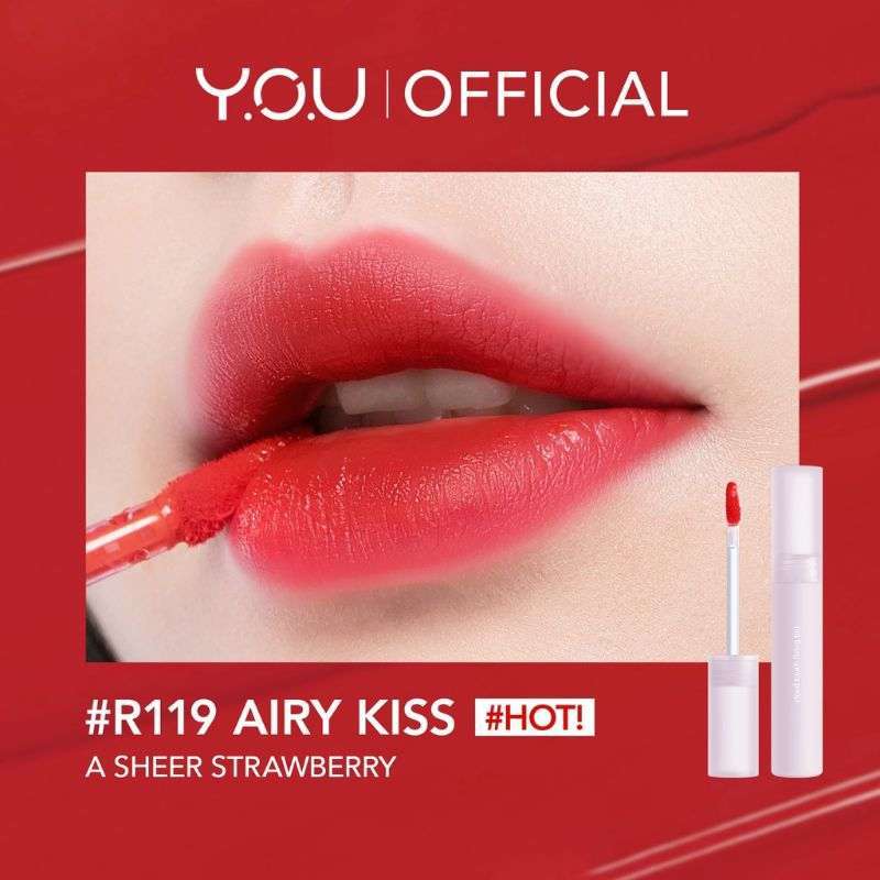 Jual You Cloud Touch Fixing Lip Tint | Soft Velvet Finish Lip Stain Tahan Lama - Airy Kiss Di ...