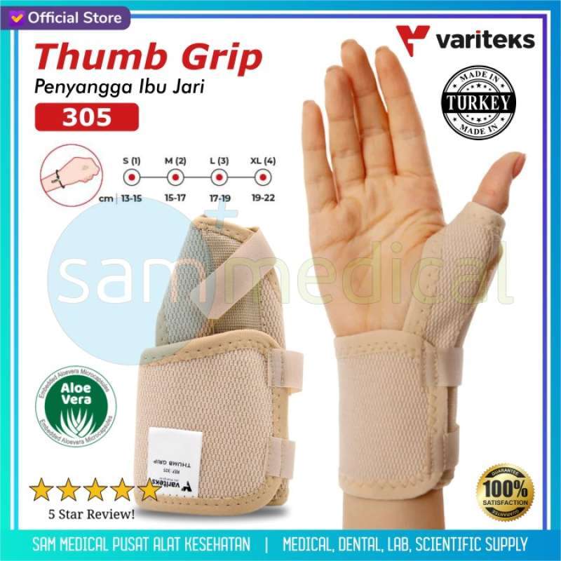 Promo Variteks Wrist Splint Thumb Grip - Penyangga Ibu Jari VAR 305 ...