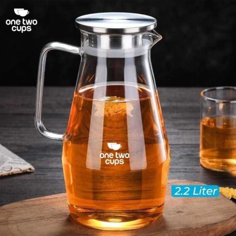 Jual One Two Cups Teko Teh Kaca Tahan Panas Borosilicate Glass Pitcher di Seller Nindesh ...