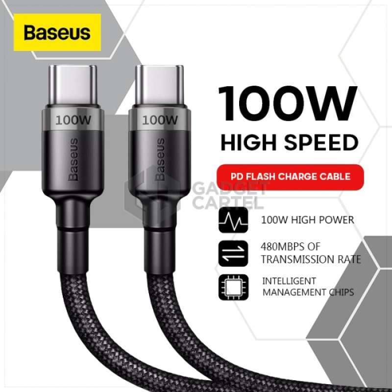 Promo BASEUS KABEL DATA CHARGER USB TYPE C TO TYPE C SUPER FAST CAS PD 100W NAKULASTORE