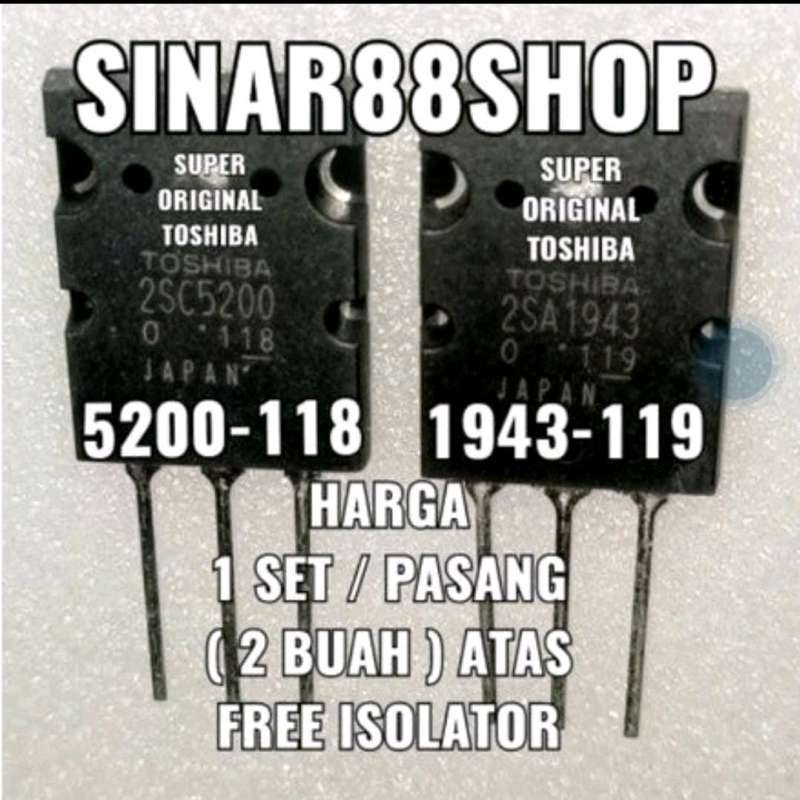 Jual Harga 100 Set Plus Mika 2sa1943 2sc5200 Super Original Tr Final Transistor Toshiba 2sc5200 ...