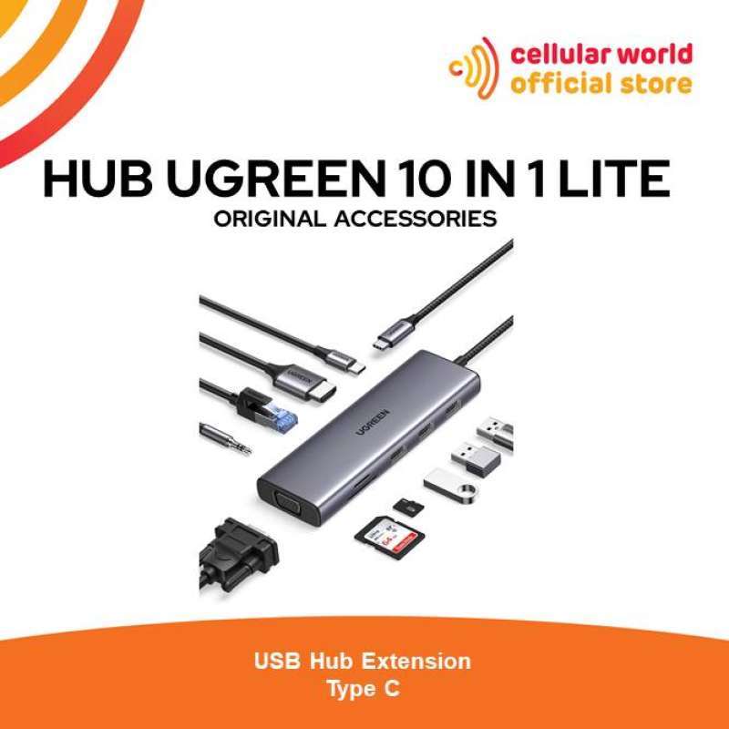 Jual Ugreen HUB 10In1 Lite Type-C 15601 di Seller Cellular World ...