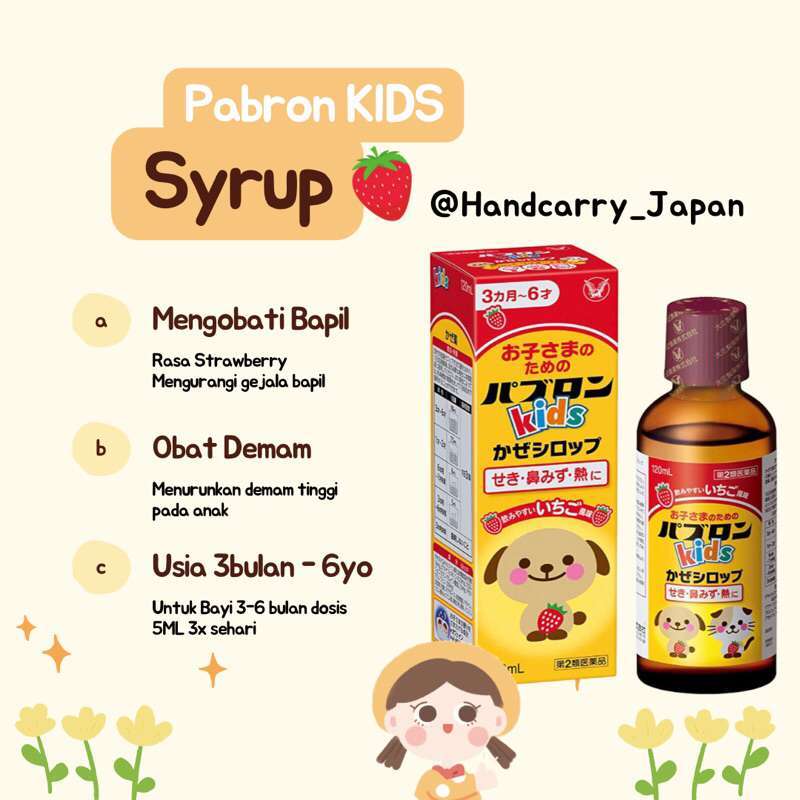 Jual Pabron Kids Syrup 120ml | Tablet 40 Obat Batuk Pilek Demam Anak ...