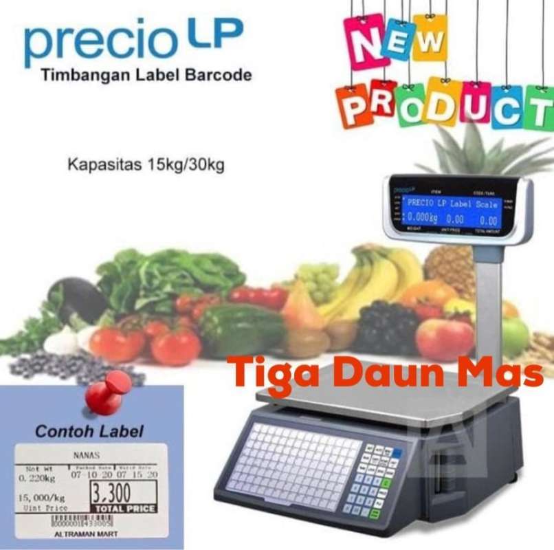 Jual Timbangan Supermarket Print Label Precio LP 15 Kg / 30 Kg - 30 Kg X 10 Gr di Seller TDM ...