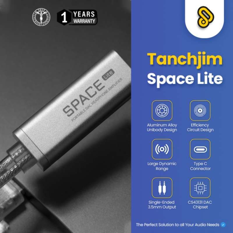 Promo TANCHJIM SPACE LITE CS43131 USB Type-C 3.5 Portable Dongle DAC/AMP Diskon 23% di Seller ...