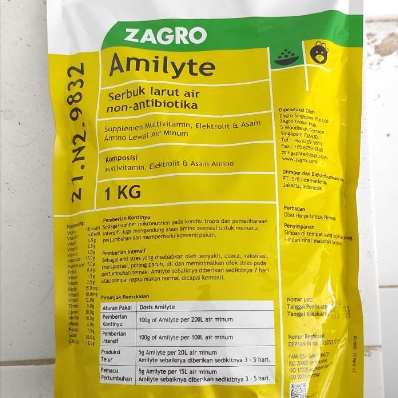 Promo PROMO Vitamin Hewan Ternak Amilyte Zagro Multivitamin Hewan 1 kg ...