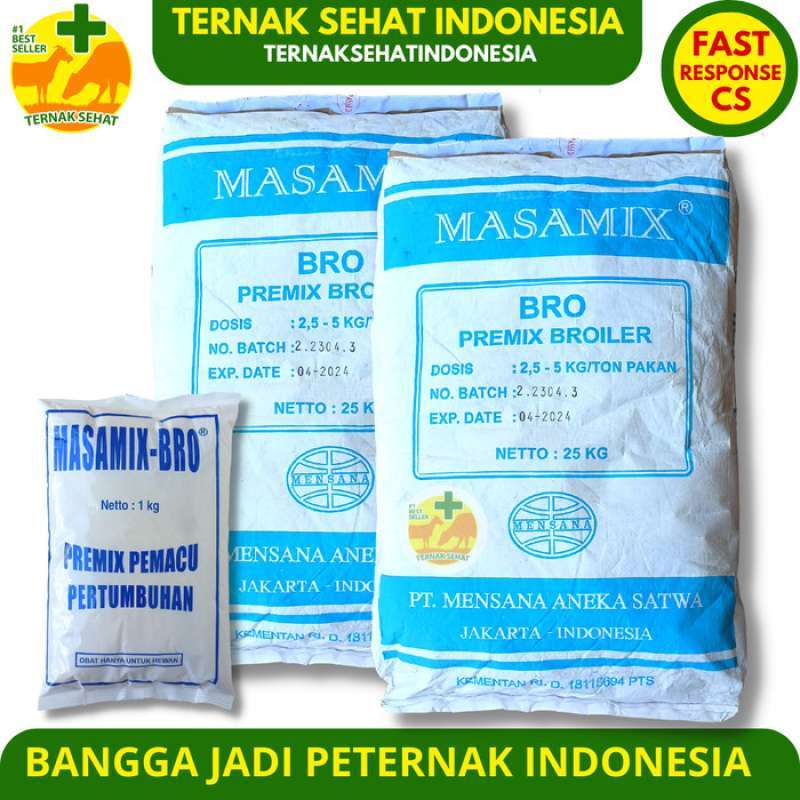 Promo MASAMIX BRO 1 SAK (25KG) - Premix Ayam Broiler Pemacu Pertumbuhan ...